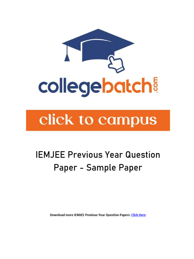 IEMJEE Sample Question Paper PDF | PDF | Telescope | Radiation