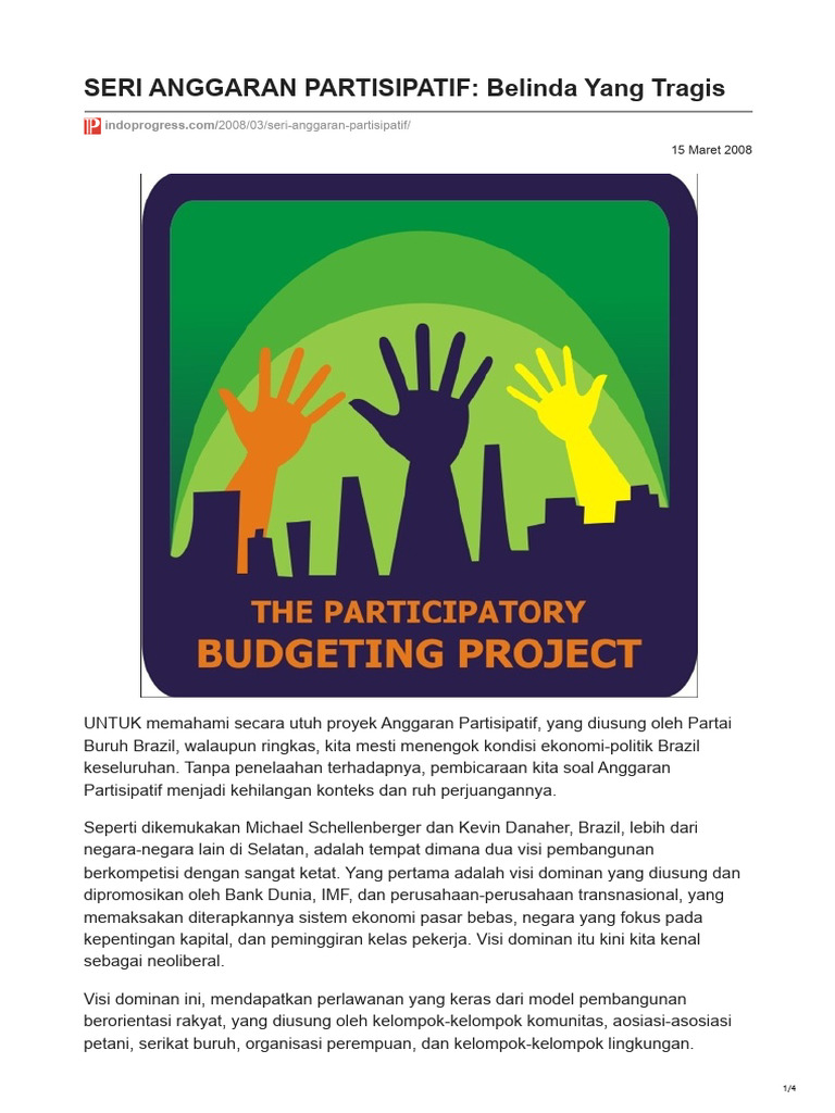 Seri Anggaran Partisipatif_ Belinda Yang Tragis | PDF