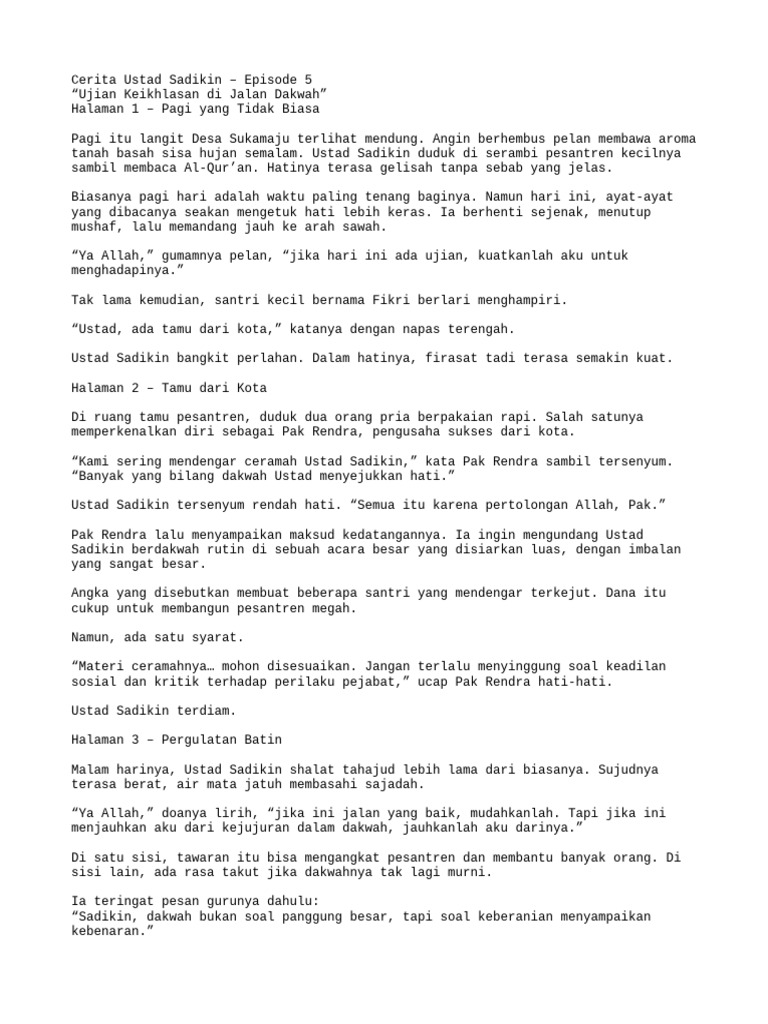 Ustad Sadikin Episode 5 | PDF