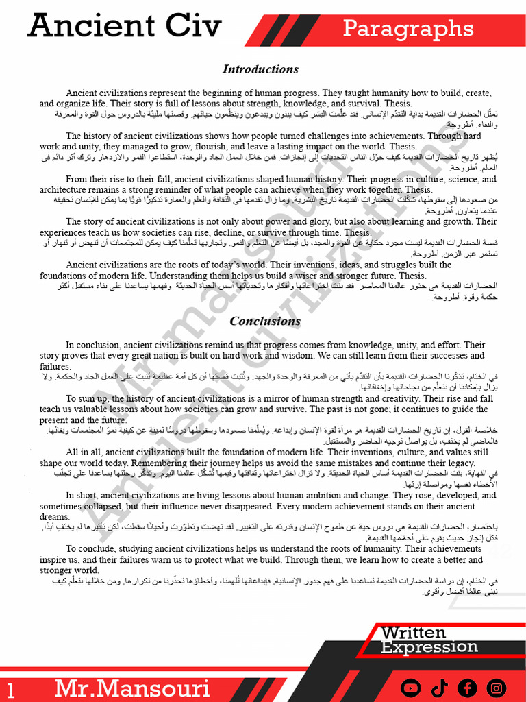Lessons from Ancient Civilizations | PDF | Agriculture | Ancient Egypt