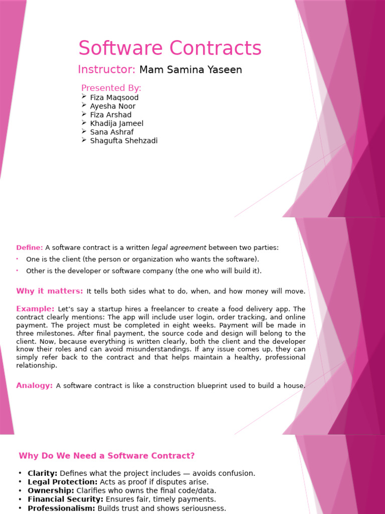 Software Contracts (Professional Practices) | PDF | Software