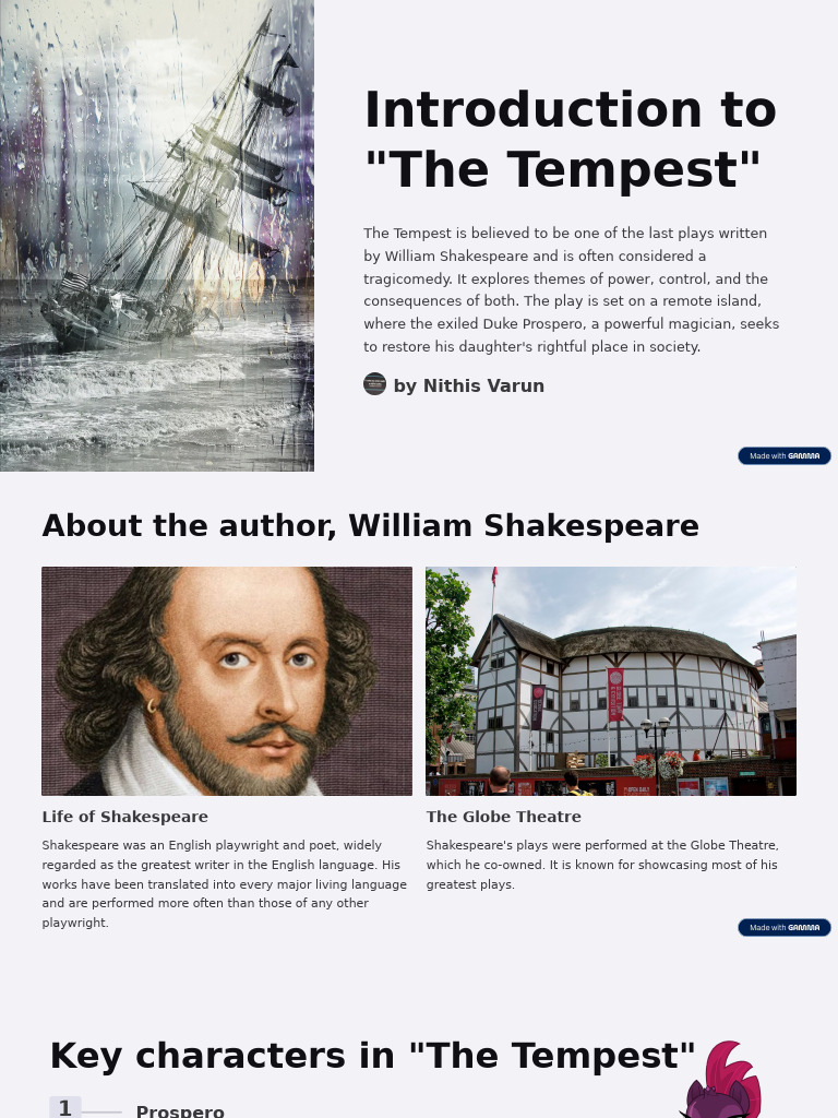 Introduction-to-The-Tempest | PDF | The Tempest