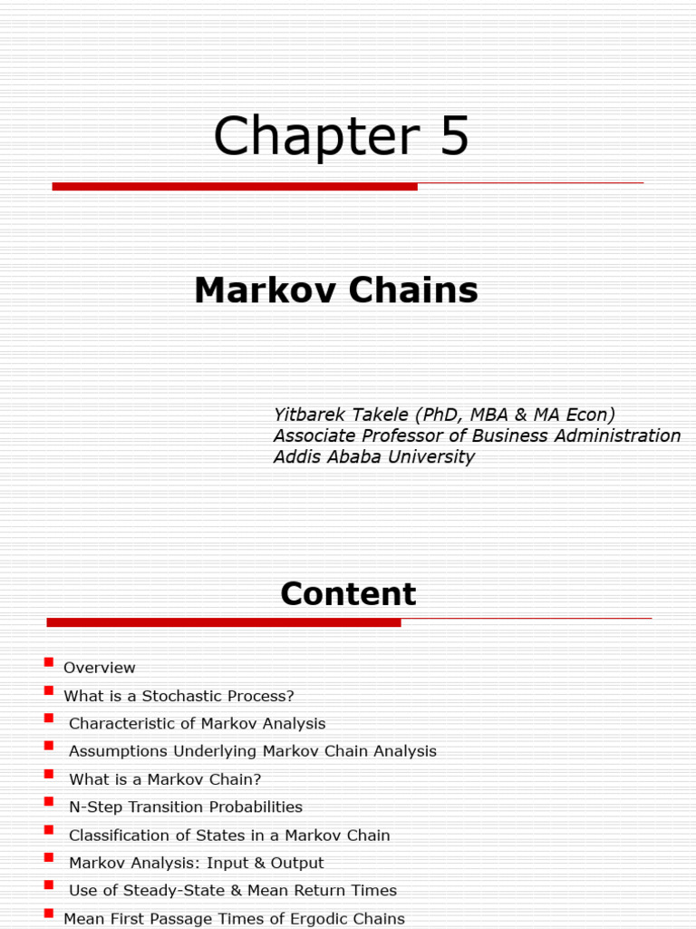 Chapter 5 Markov Chains | PDF | Markov Chain | Applied Mathematics