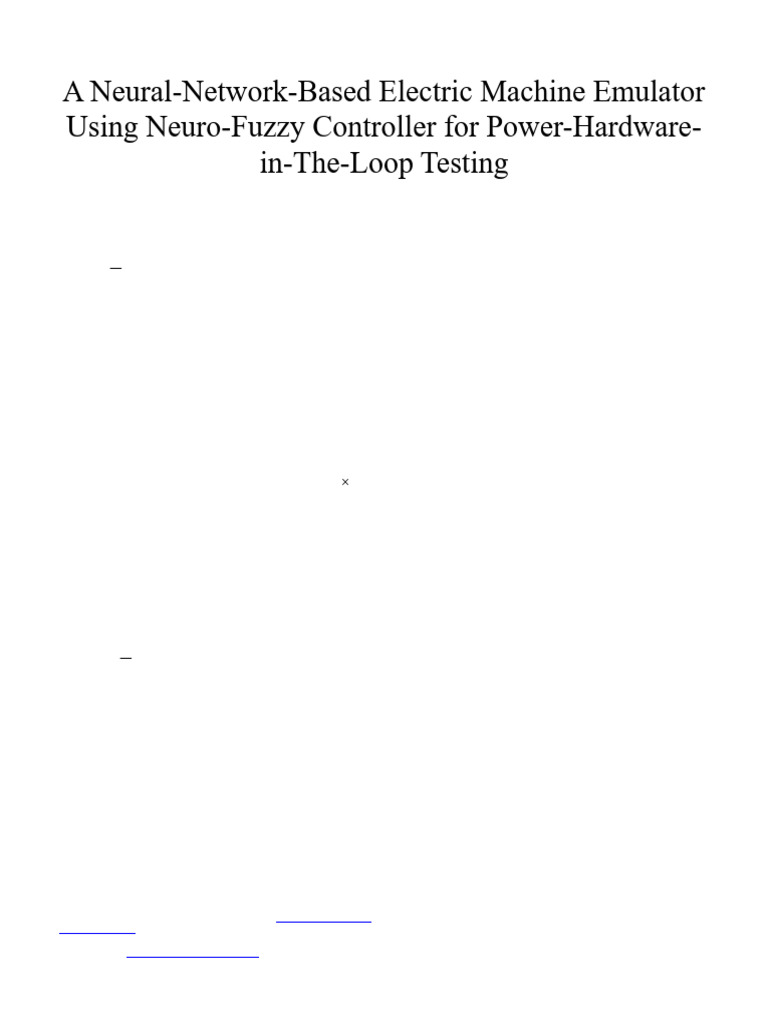 A Neural-Network-Based Electric Machine Emulator Using Neuro-Fuzzy ...