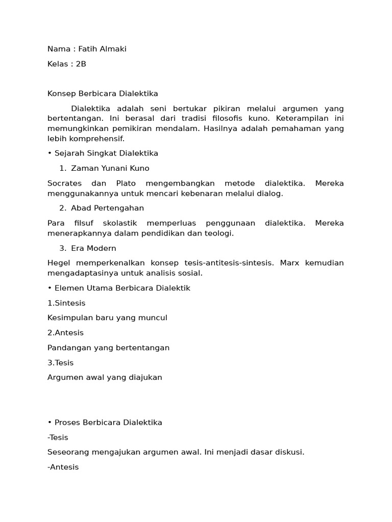 Fatih Almaki(Dialektika) | PDF