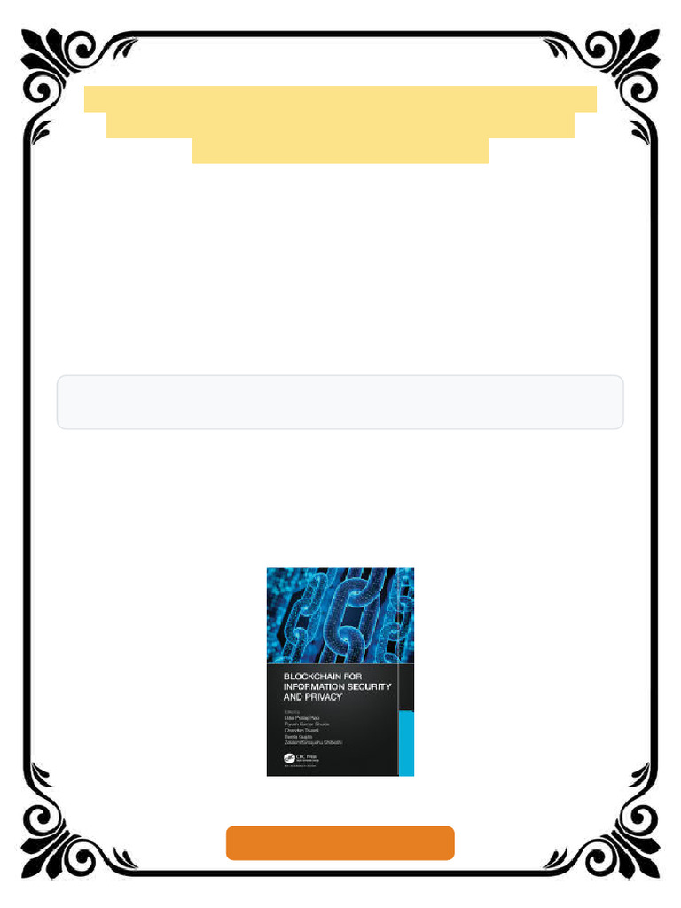 Blockchain for Information Security and Privacy 1st Edition eBook reference eBook | PDF ...