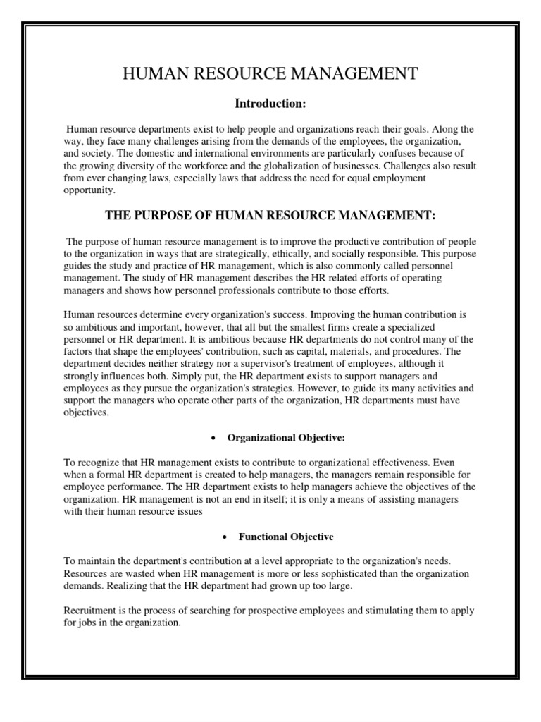 HRM | PDF | Human Resource Management | Human Resources