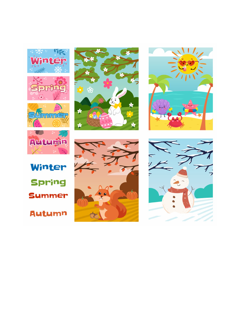 Four Seasons Bulletin Board For Preschool 208542.Png | PDF