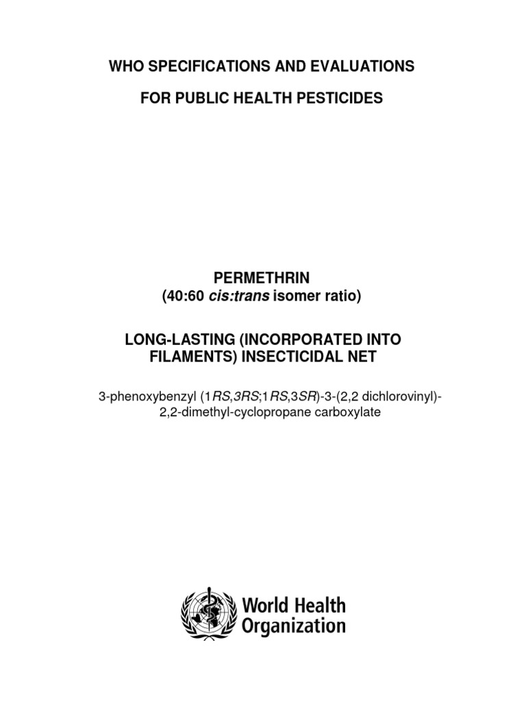 WHOVC-SP - Permethrin (40 60 Cis Trans Isomer Ratio) - Incorporated LN ...