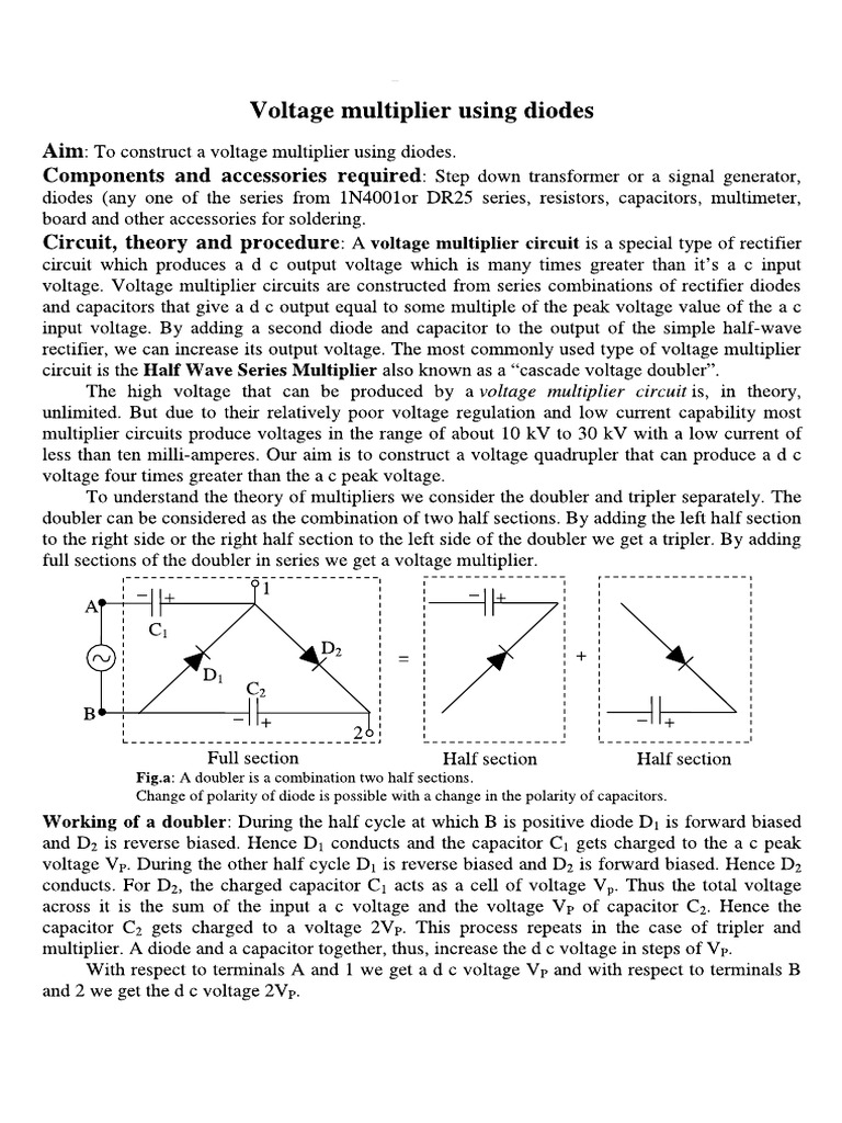 Voltage Multipliers | PDF