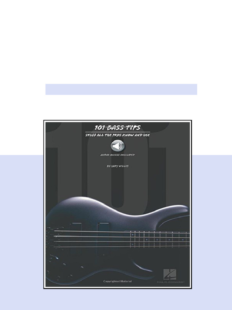 (Ebook) 101 Bass Tips: Stuff All the Pros Know and Use by Gary Willis ...