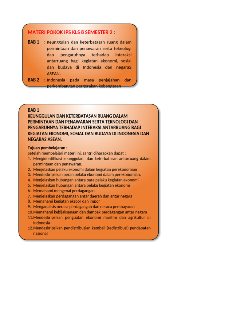 Materi IPS Kelas 8: Ekonomi dan Ruang | PDF