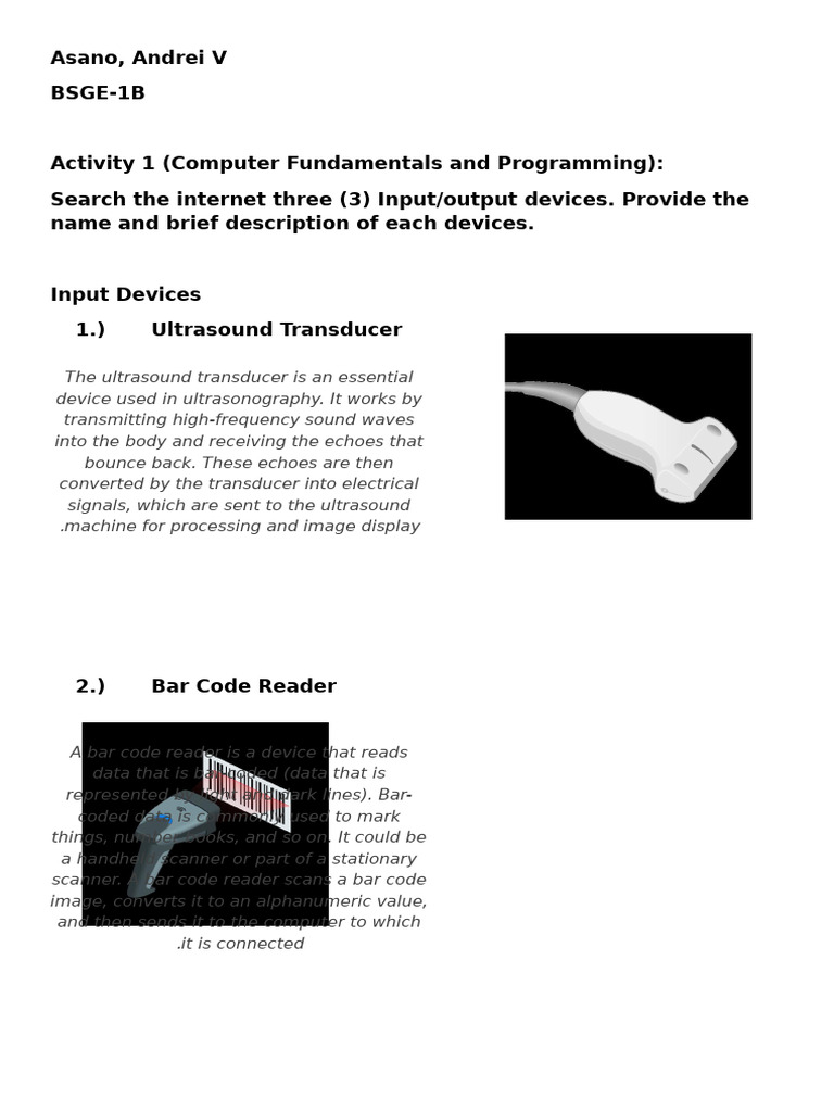 Asano, Andrei v. (Activity 1 Computer Fundamentals and Programming) | PDF