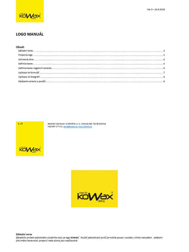 Kowax Logo Manual | PDF
