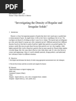 Density Measurement of Irregular Objects | PDF