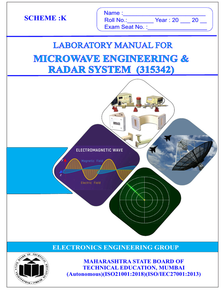 Microwave Engineering & RADAR SYSTEM (315342) : Laboratory Manual For ...