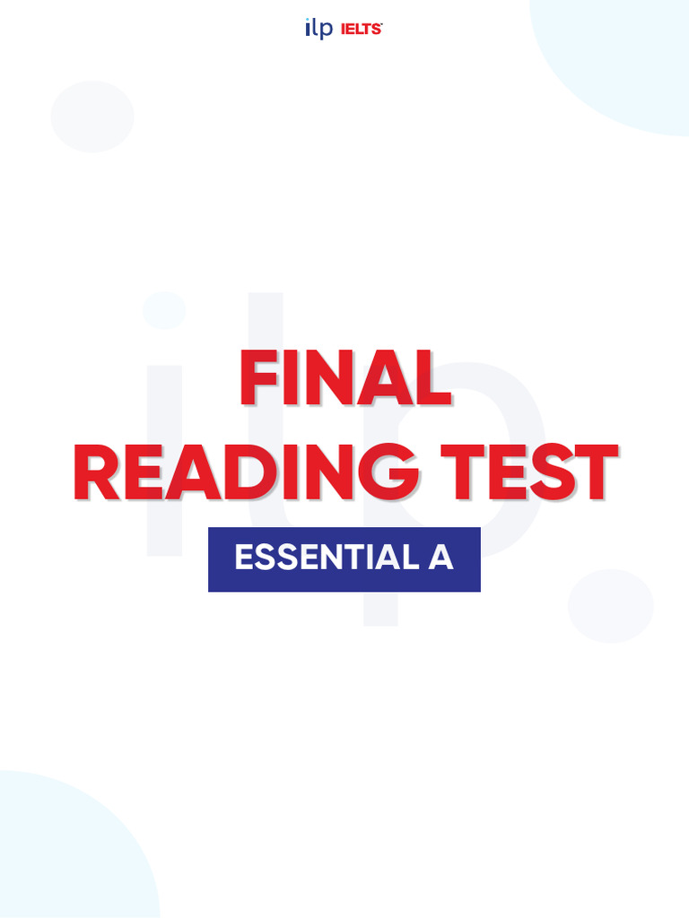 Final Reading Test - Essential A | PDF