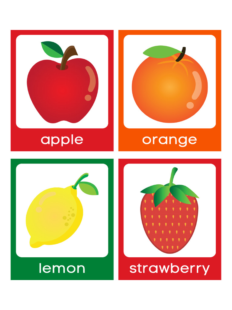 Flash Card Fruits | PDF