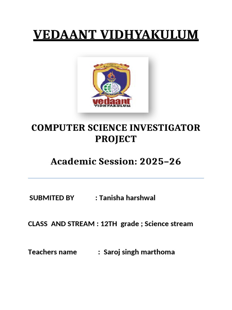 CS Investigatory Proj 2 | PDF