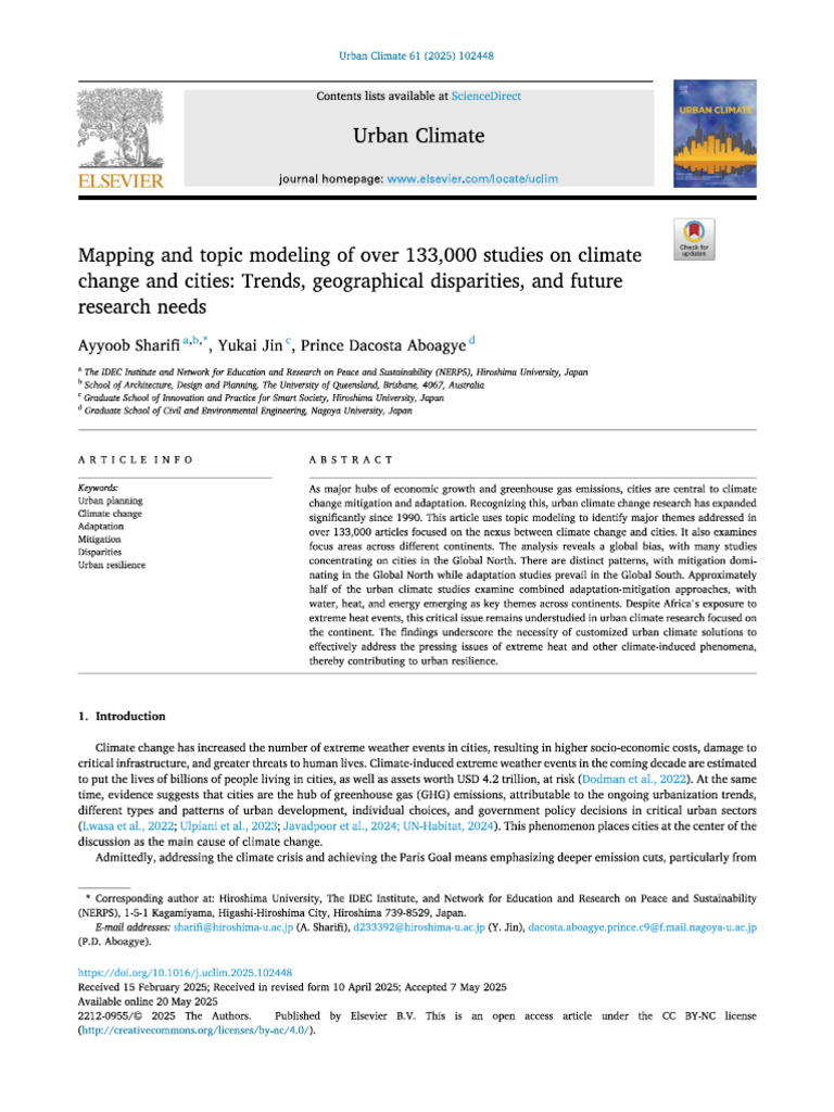 Mapping and Topic Modeling of Over 133,000 Studies On Climate Change ...