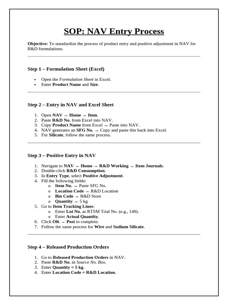 Flochart SOP Sheet 2025 | PDF