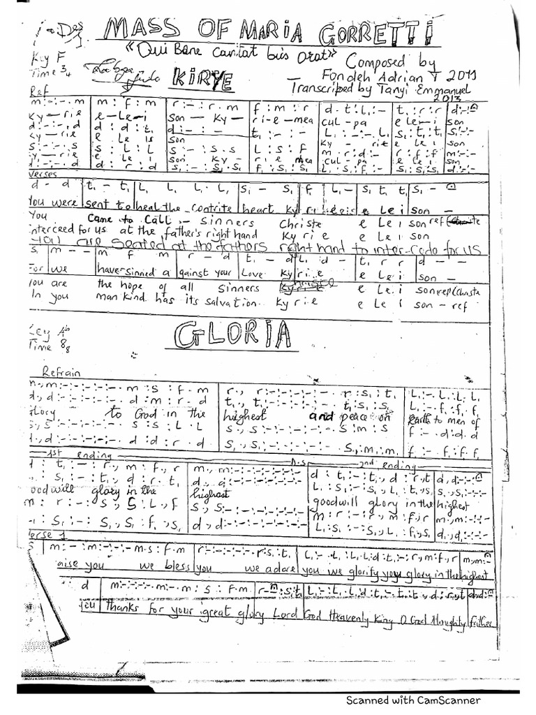Mass of Maria Goretti (Kyrie and Gloria) | PDF