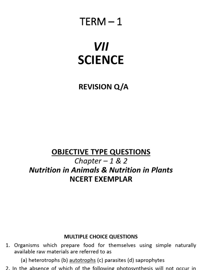 Science Revision: Nutrition & Changes | PDF | Digestion | Nutrition