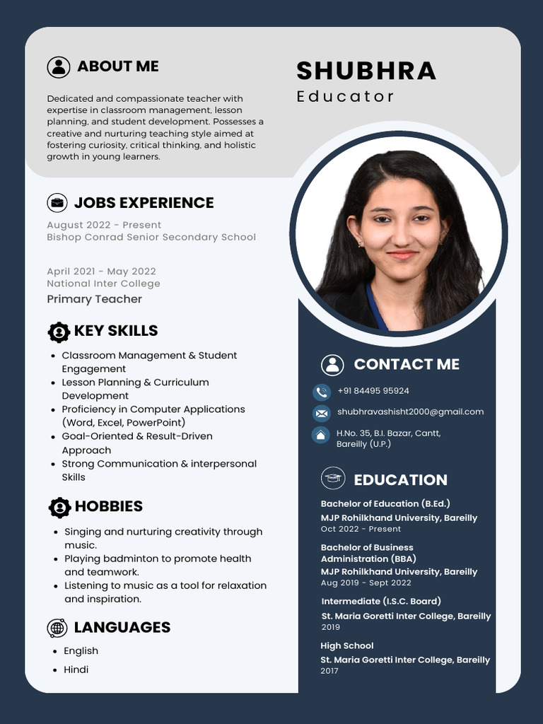 Blue and White Simple Curriculum Vitae Resume (2) | PDF