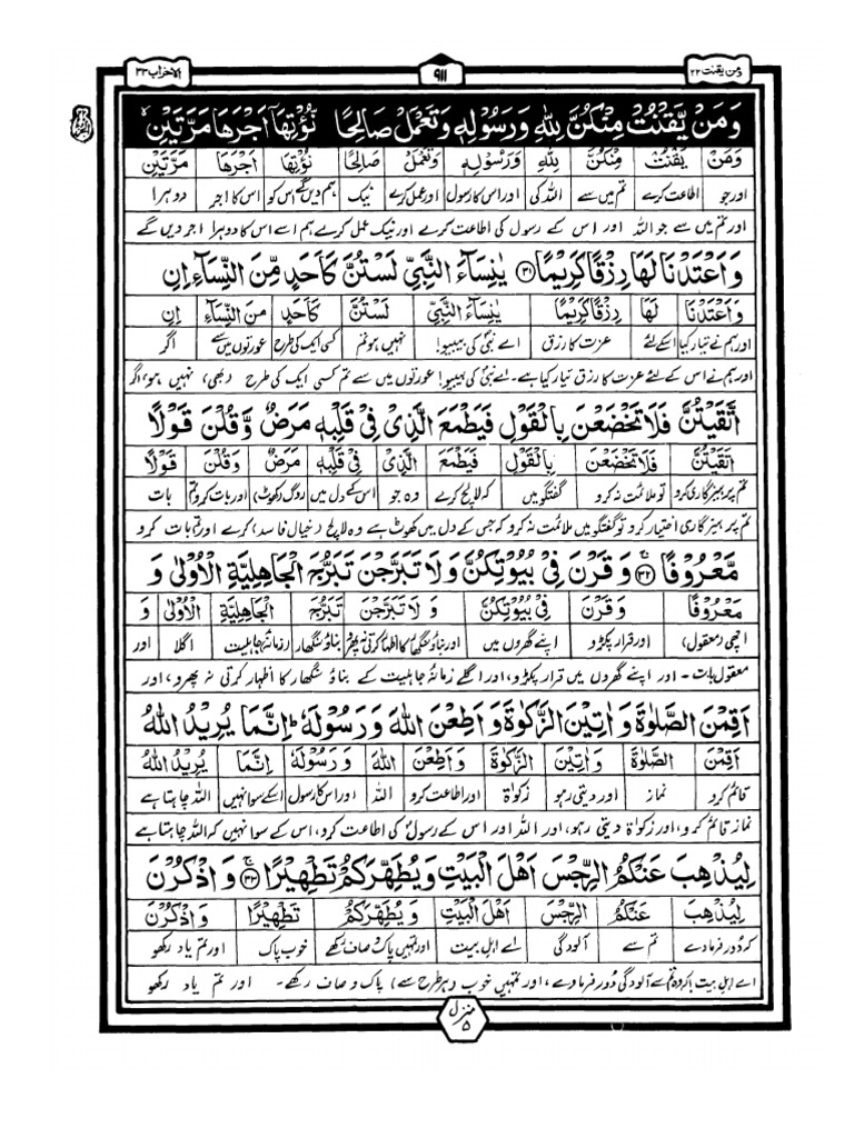 Quran Lafzi Tarjuma by Hafiz Nazar Ahmad - para 22-1 | PDF