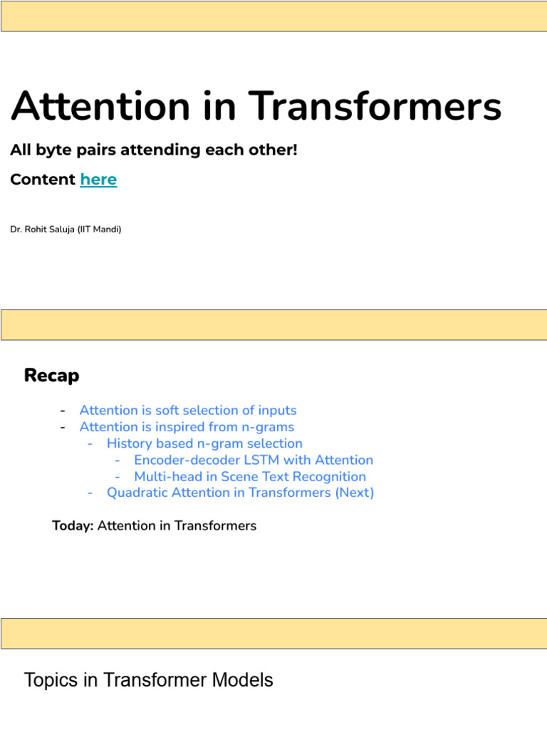 L15 Attention in Transformers | PDF | Algorithms | Applied Mathematics