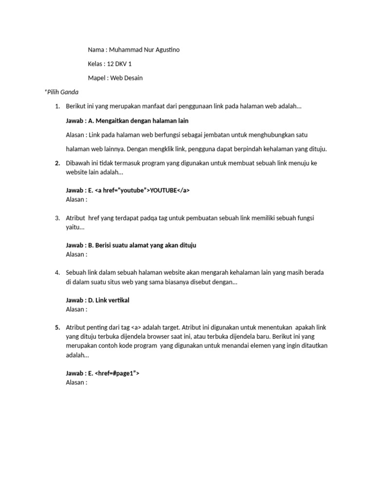 Muhammad Nur Agustino (Tugas Web Desain) | PDF