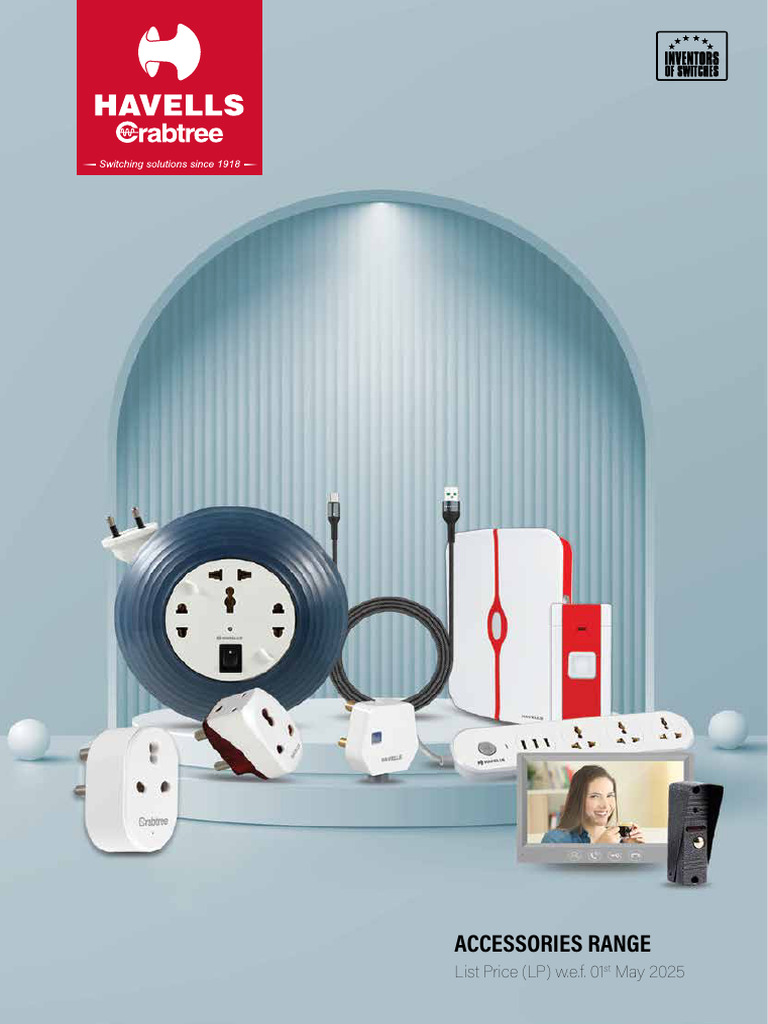 Havells Crabtree Accessories List Price April 2025 Updated | PDF ...