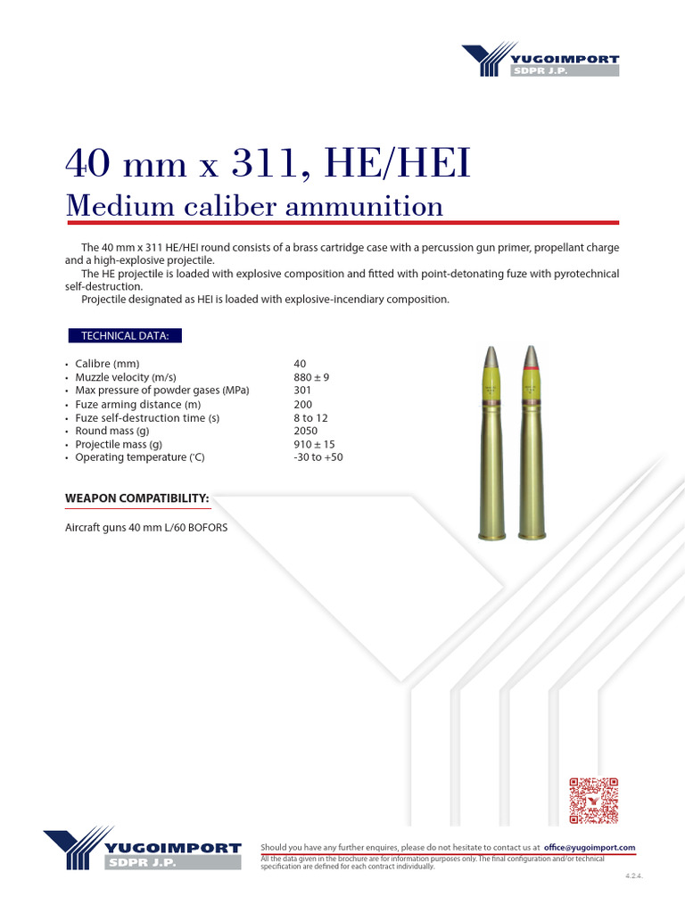 40 MM X 311, HE - HEI Eng. | PDF