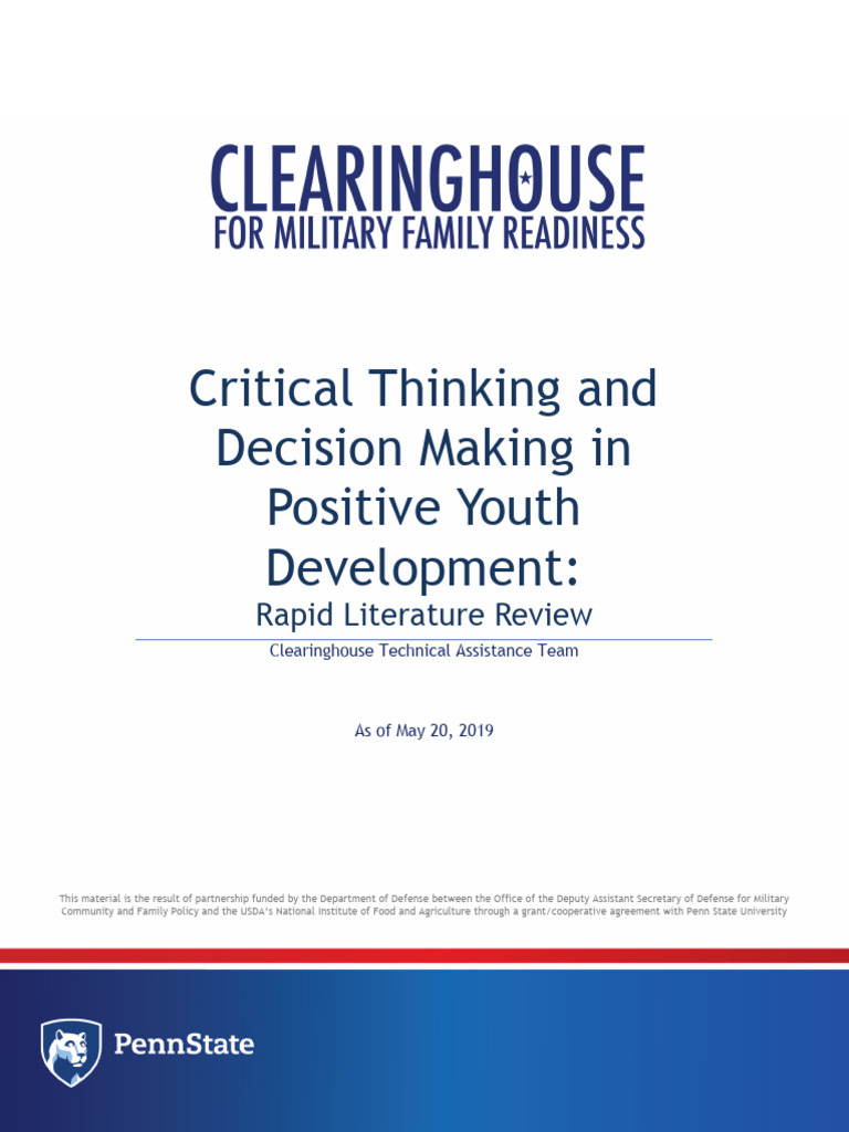 Clearinghouse Critical Thinking and Decision Making-2 | PDF ...