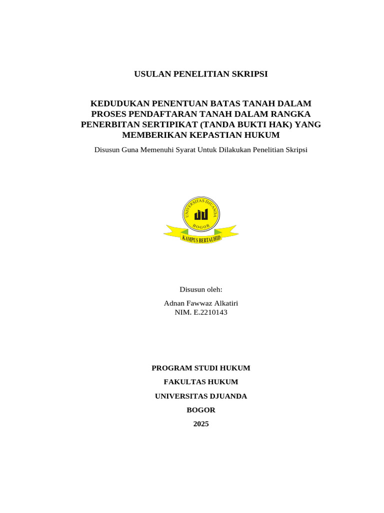 Penentuan Batas Tanah untuk Sertifikat | PDF