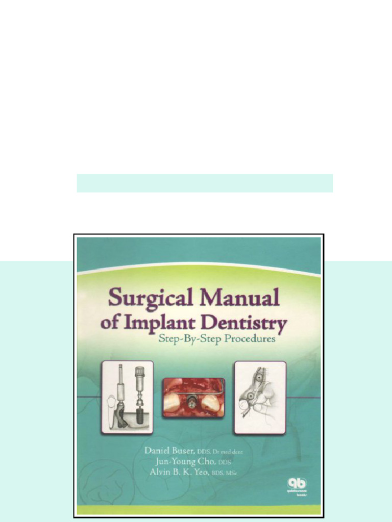 (Ebook) Surgical Manual of Implant Dentistry: Step-by-step Procedures by Daniel Buser, Jun-Young ...