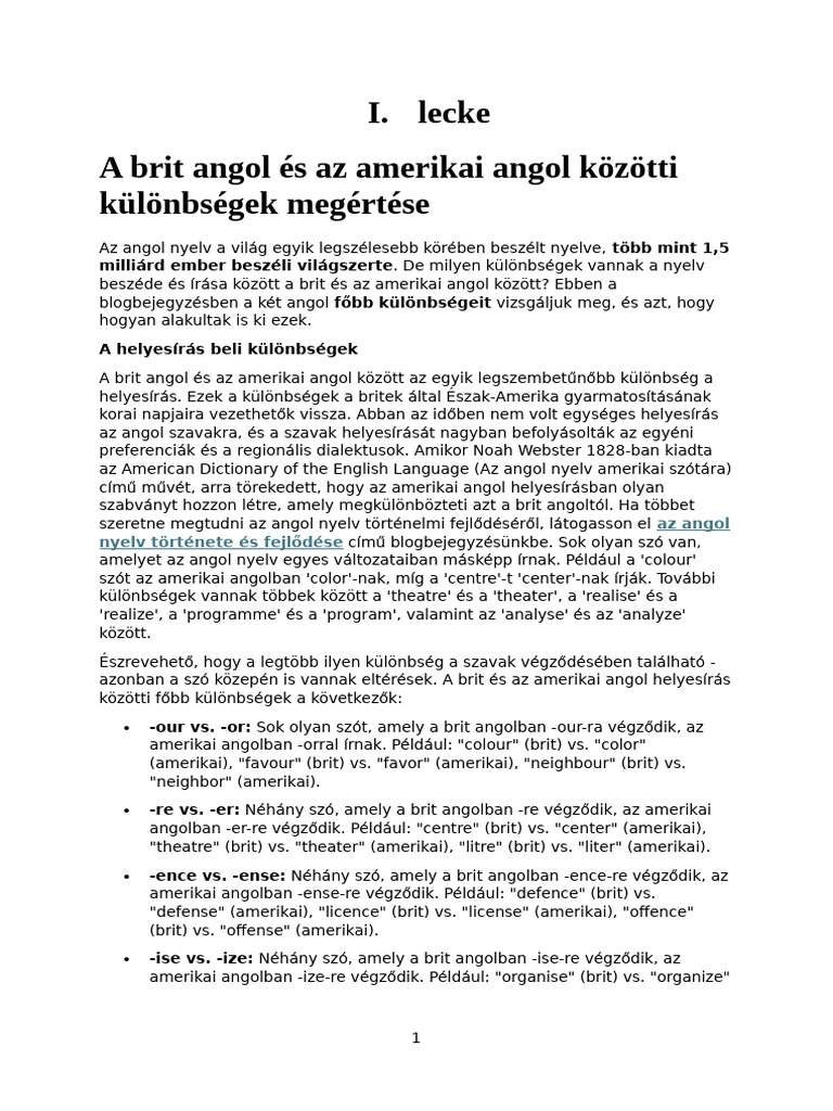 Amerikai Angol - Viki | PDF