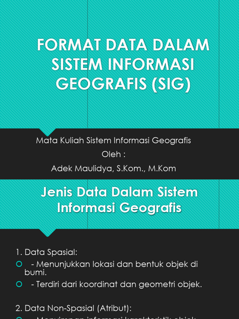 Format Data dalam Sistem SIG | PDF