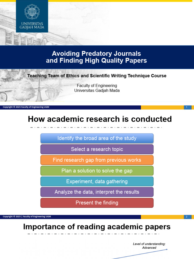 Lec 02-Avoiding Predatory Journals and Finding High Quality Papers.pptx ...