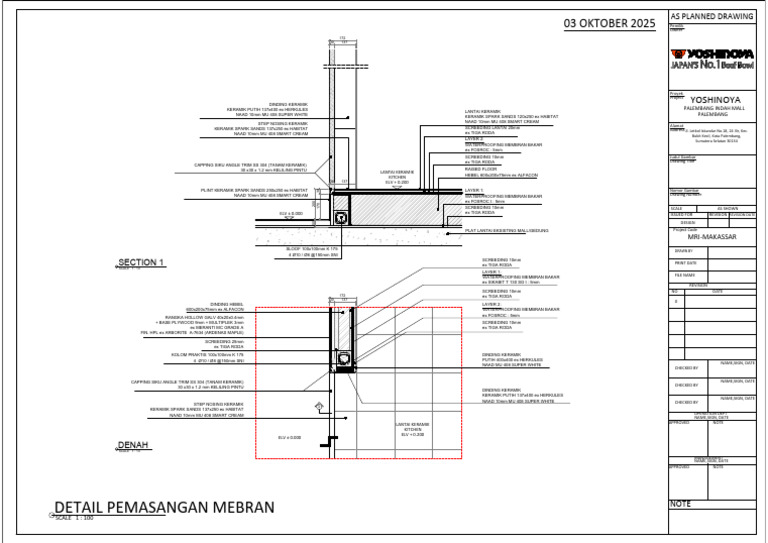 16 detail pemasangan membran | PDF