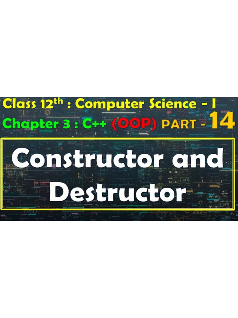 Constructor & Destructor | PDF