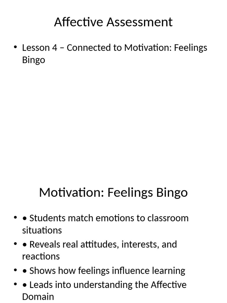 Affective Assessment With Motivation | PDF