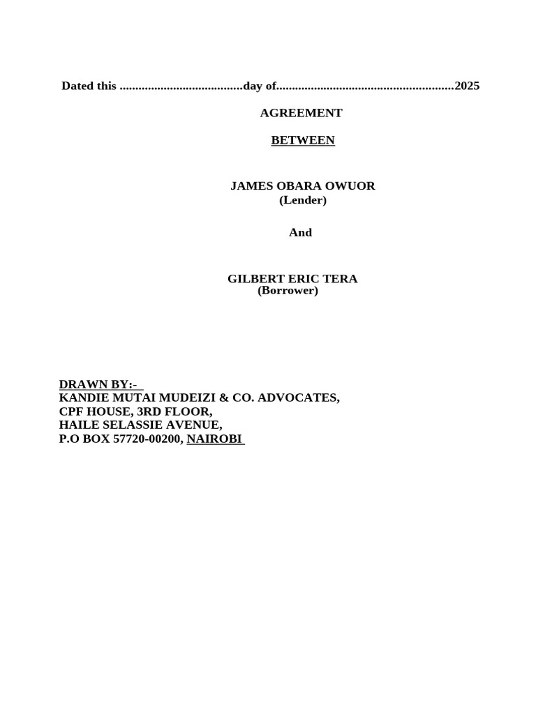 AGREEMENT LOAN - GILBERT - EDITED | PDF | Banking | Credit