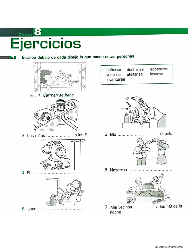 A1 - Verbos Reflexivos (Uso Elemental Aprende 1) | PDF