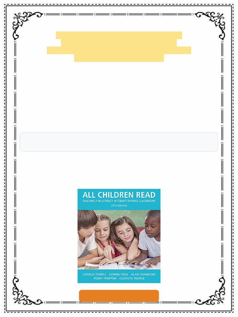 All Children Read: Teaching for Literacy in Today’s Diverse Classrooms ...