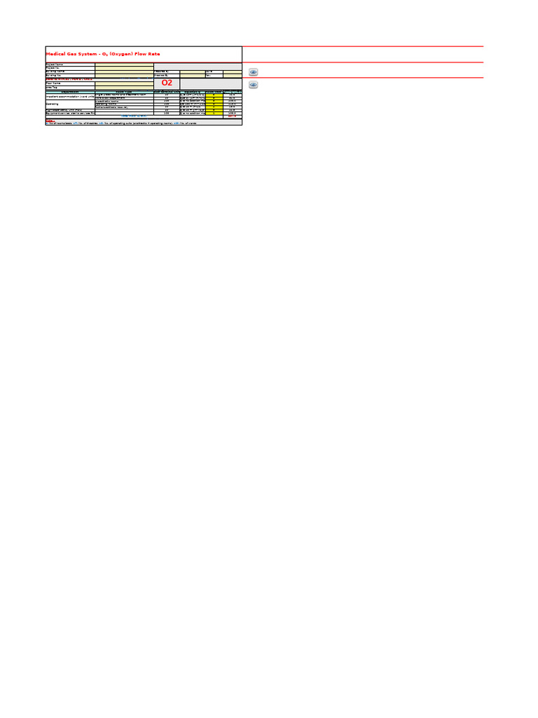Medical Gas System Flow Rate Design | PDF | Nitrous Oxide | Surgery