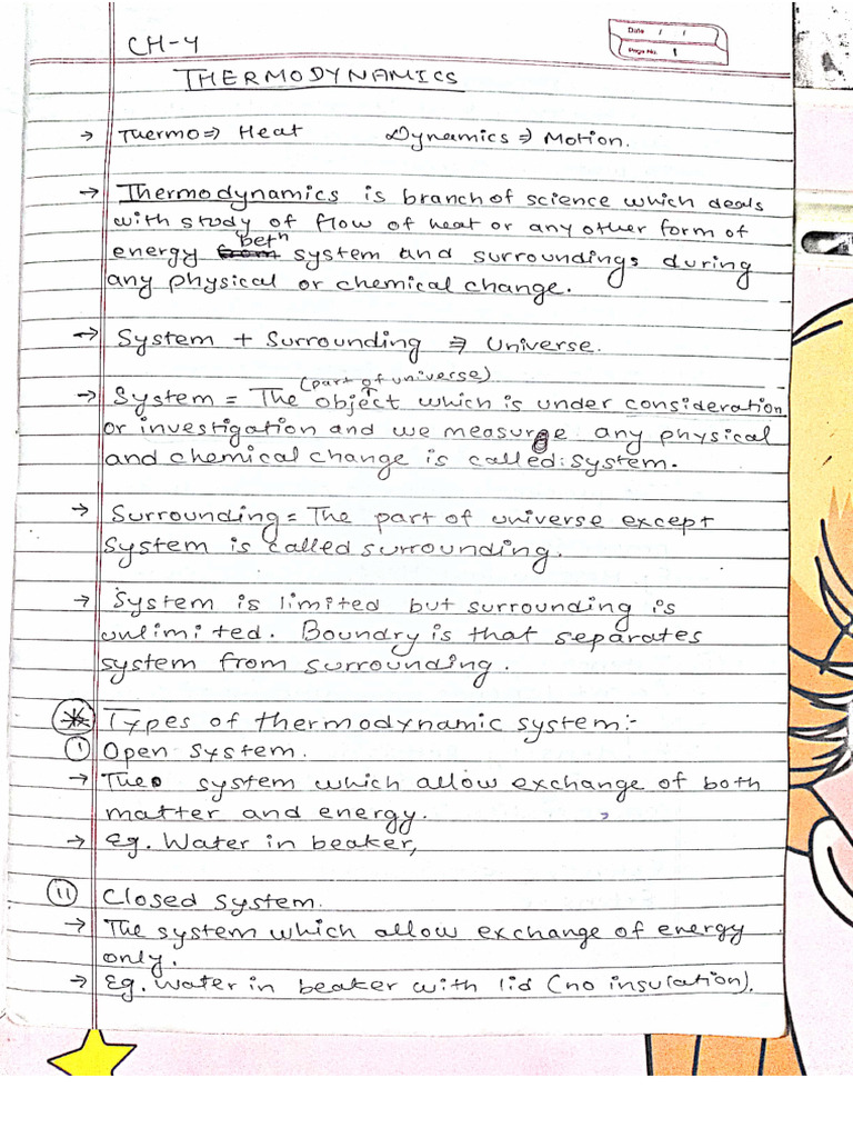 Thermodynamics Chemistry Notes | PDF