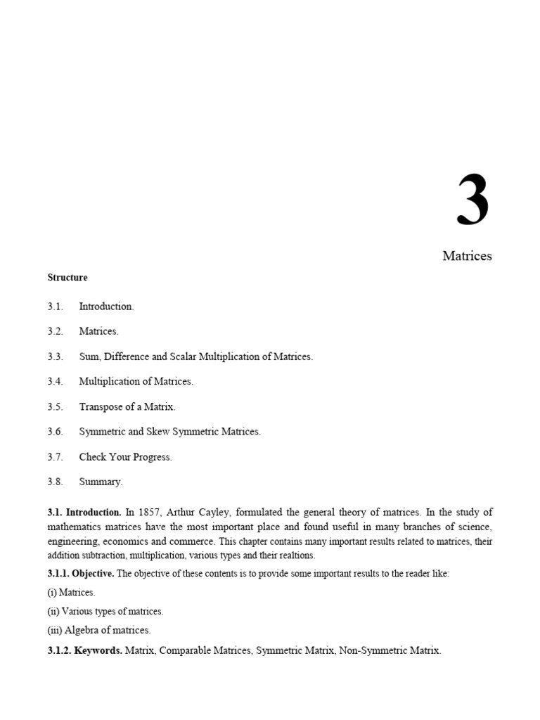 Matrices and Determinants Basics | PDF | Matrix (Mathematics ...
