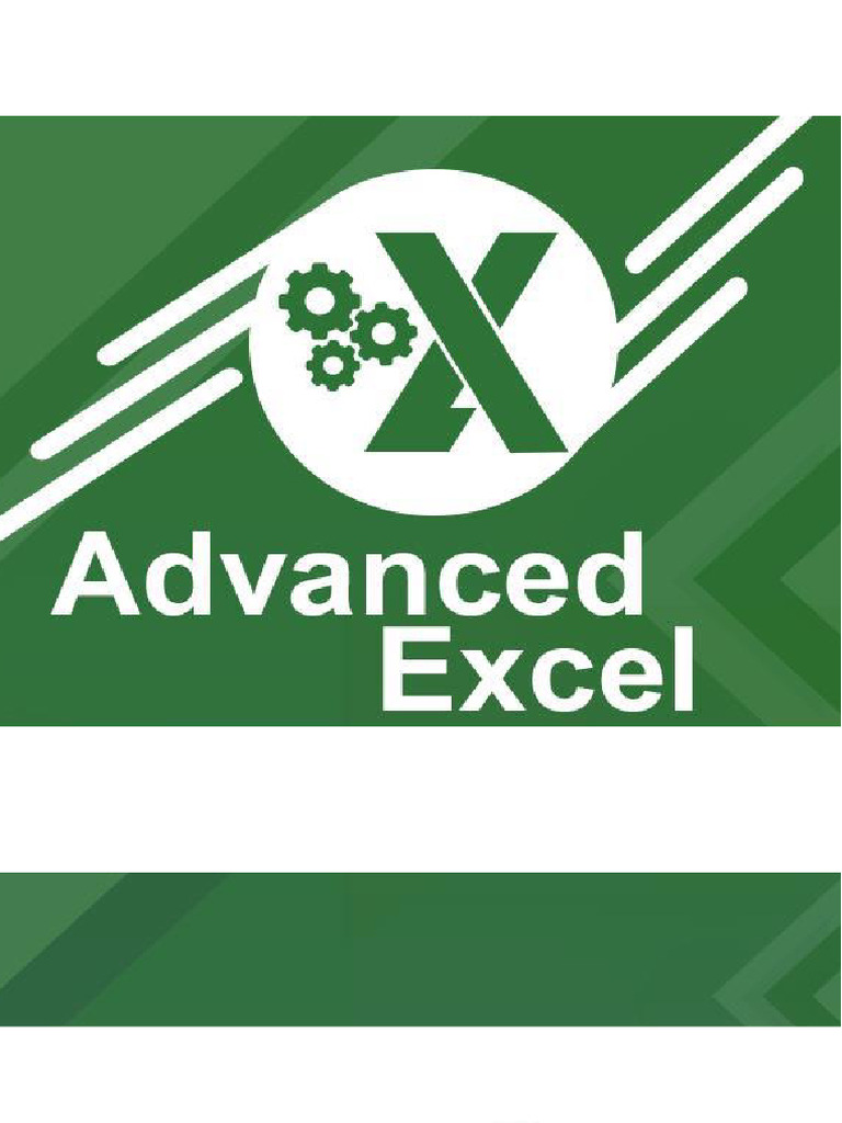 Excel Advance Excel PDF | PDF | Microsoft Excel | Button (Computing)