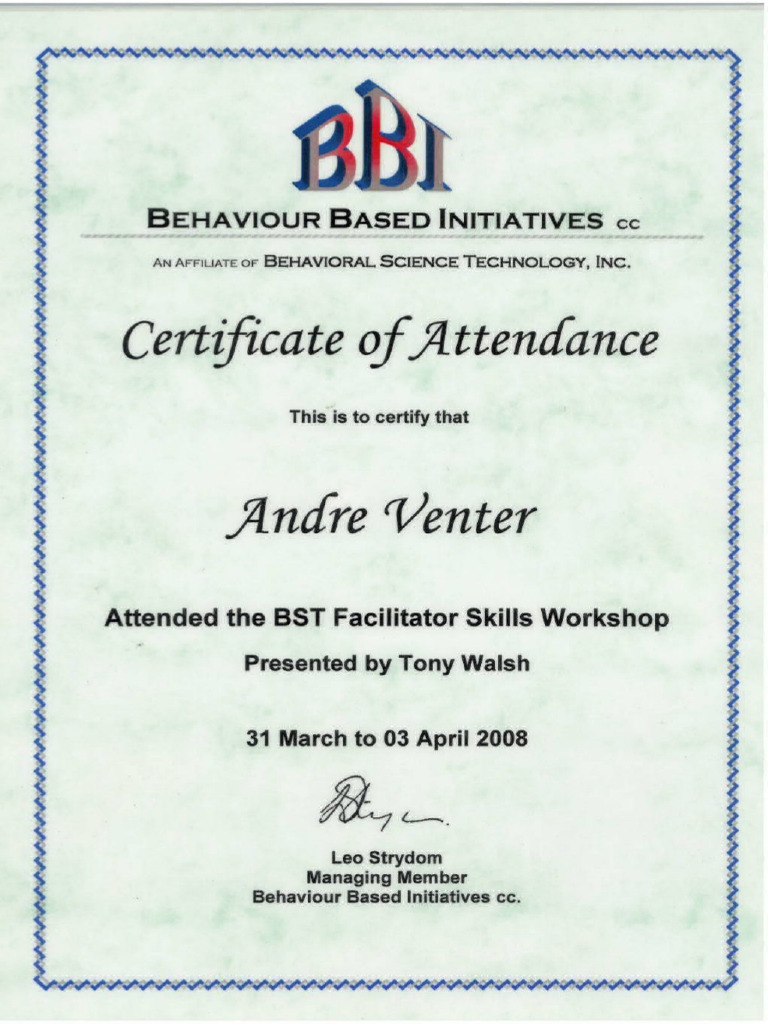 Bbs Certificate 55602386 | PDF